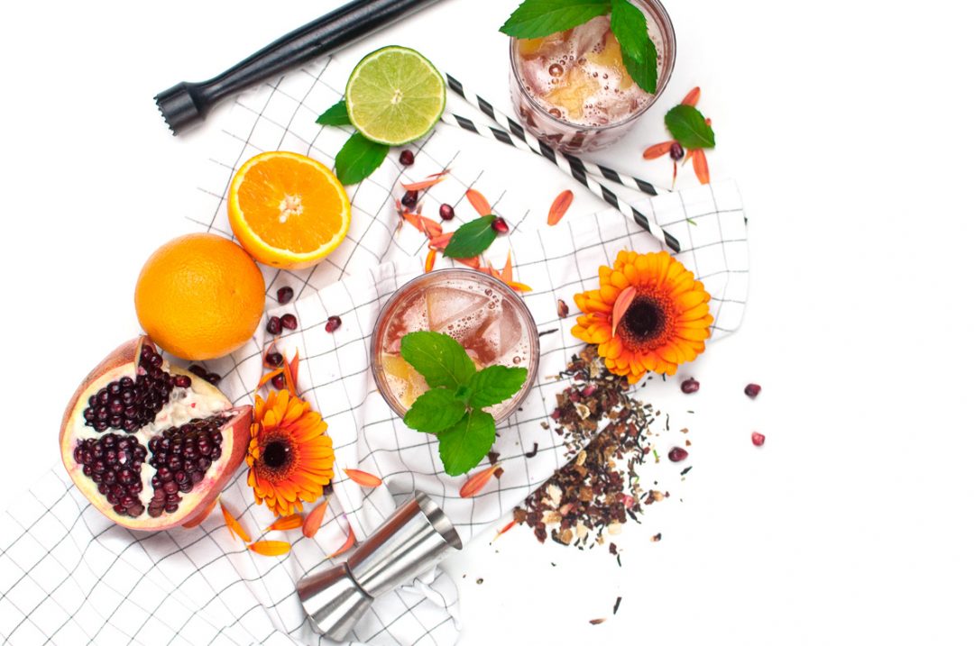 Granatapfel Orangen Tee-Cocktail – vollgut-gutvoll